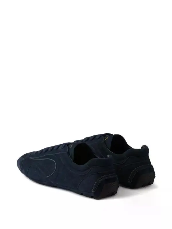 Prada Montecarlo Re-edition 2005 Suede Lace-up Sneakers - Black
