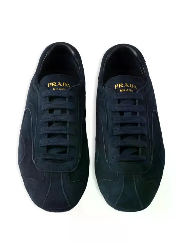 Prada Montecarlo Re-edition 2005 Suede Lace-up Sneakers - Black