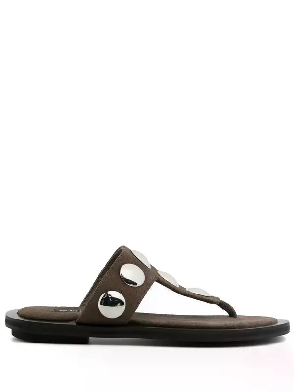 Senso Anna Studded Thong Sandals - Brown
