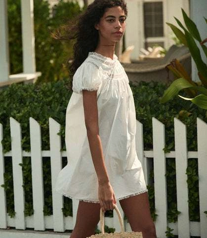 DÔEN Daphne Mini Dress - Salt