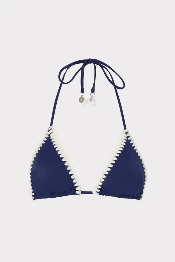 MILLY CABANA Solid Bikini Top