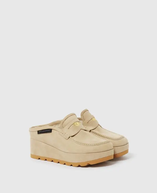 Stella McCartney Sneak-elyse Platform Loafer Slippers - Desert