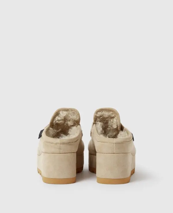 Stella McCartney Sneak-elyse Platform Loafer Slippers - Desert