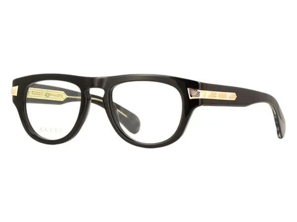 Gucci Oval Frame Eyeglasses - Black (gg1519o 001)