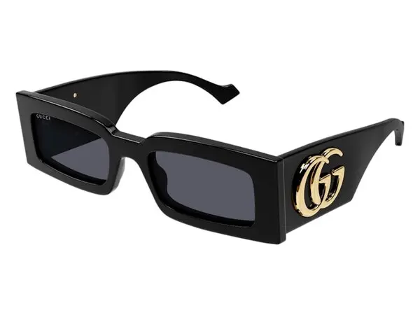 Gucci Rectangle Full Rim Sunglasses - Black (gg1425s 001)
