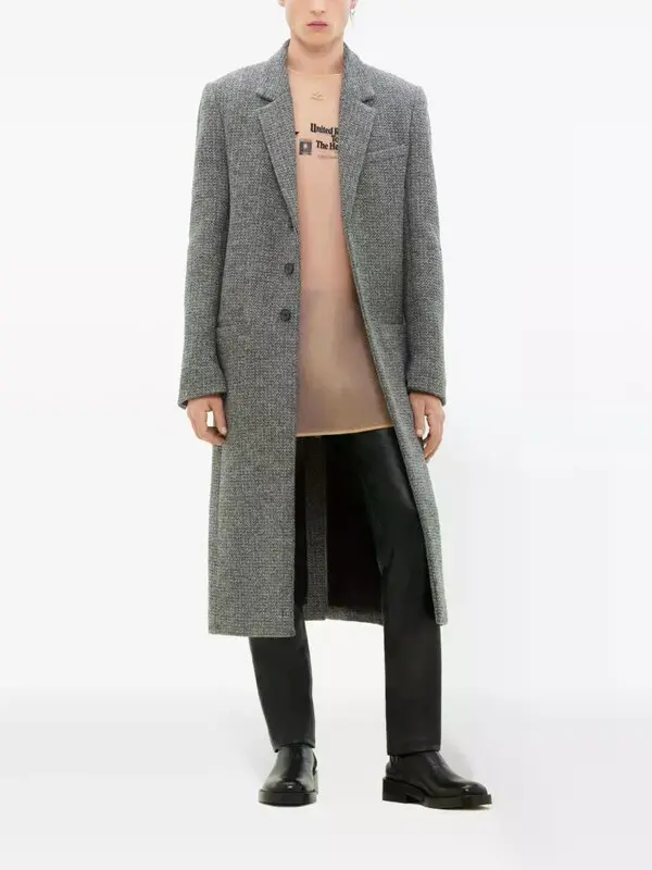 COURREGES Single-breasted Wool-blend Coat