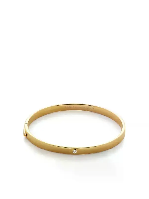 Monica Vinader Diamond Bangle Bracelet - Gold