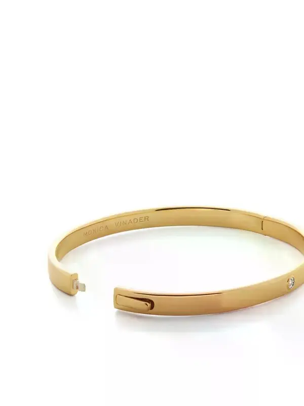 Monica Vinader Vermeil Diamond Bangle Bracelet - Gold
