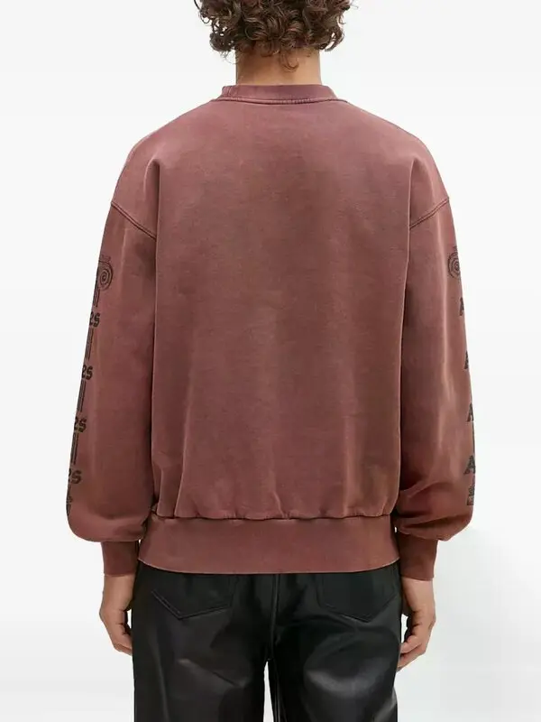 Aries Temple-print Sweatshirt - Red