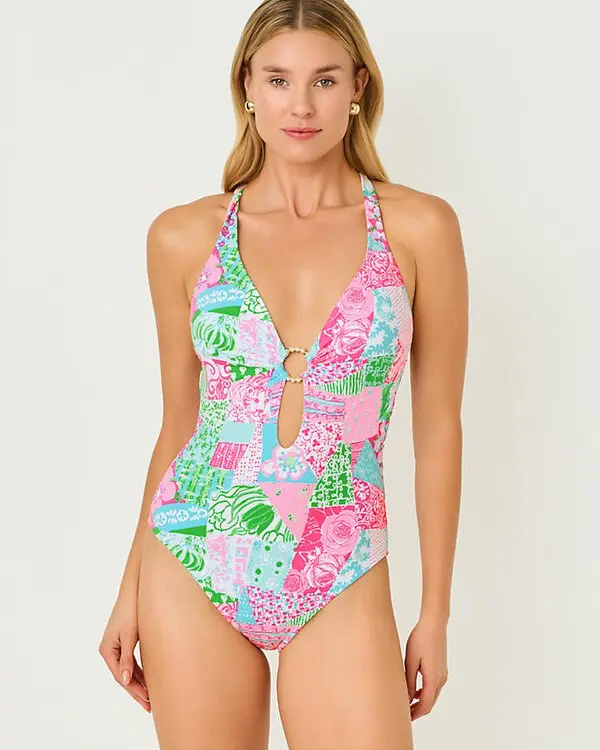 LILLY PULITZER Ester One-piece Swimsuit - Multi Crazy Quilt
