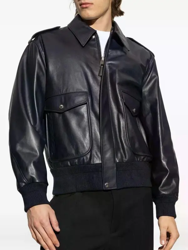 Givenchy Flap-pocket Leather Jacket - Black