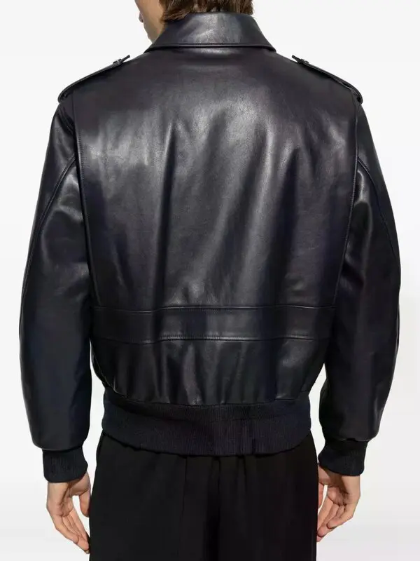 Givenchy Flap-pocket Leather Jacket - Black