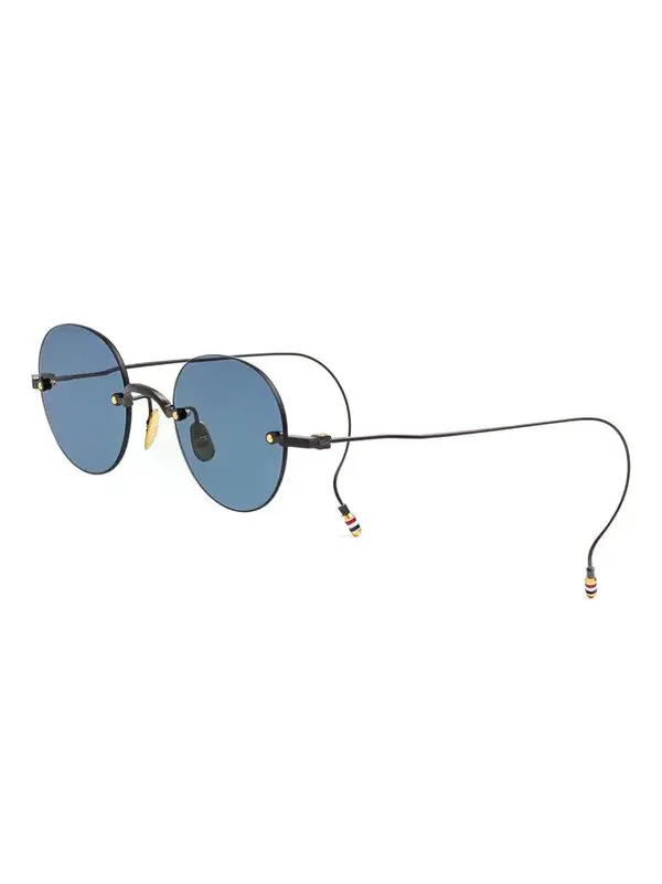 Thom Browne Round-frame Metal Sunglasses - Black