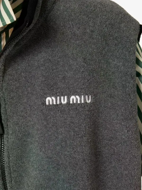 Miu Miu Fleece Sweatshirt - Grey