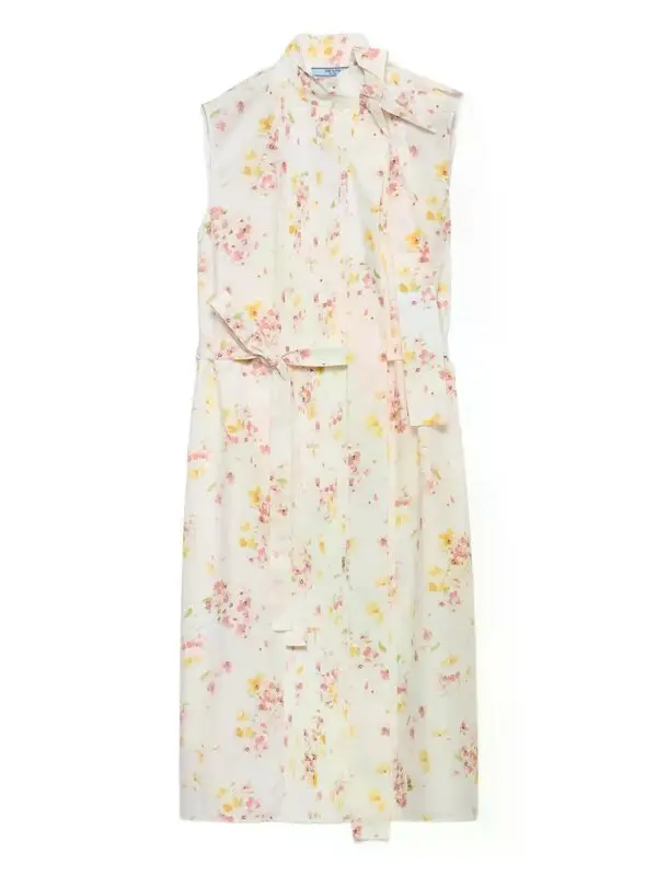 Prada Floral-print Dress - Pink