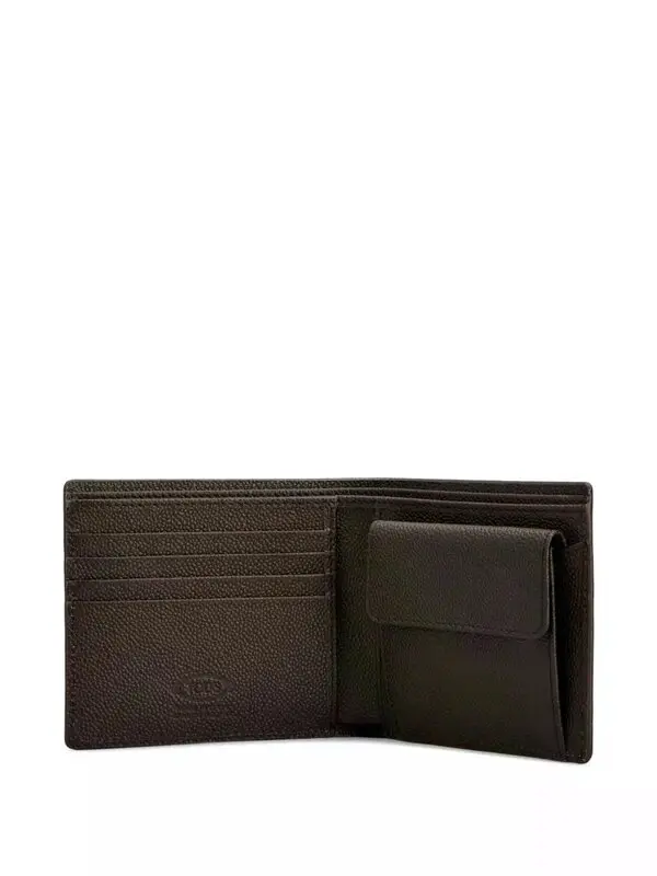 TOD'S Leather Bi-fold Wallet - Brown