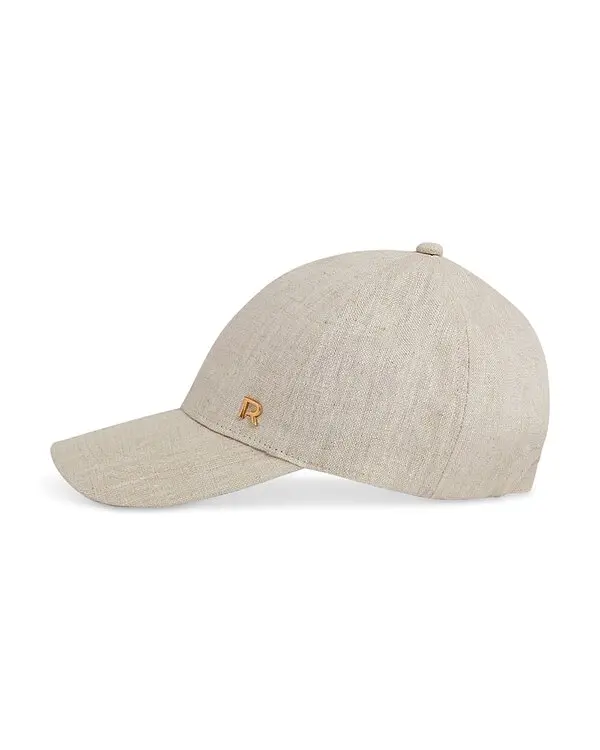 REISS Lilly Linen Cap - Neutral