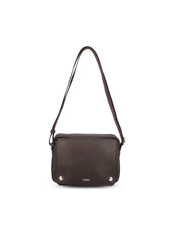 Loewe Pebble Grained Leather Shoulder Bag - Oxblood
