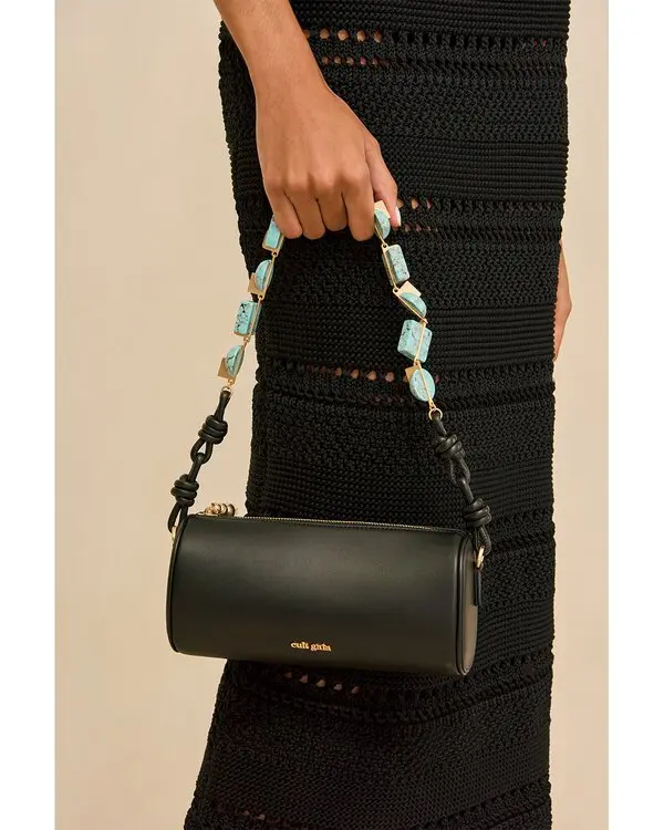 Cult Gaia Zozina Leather Shoulder Bag - Black