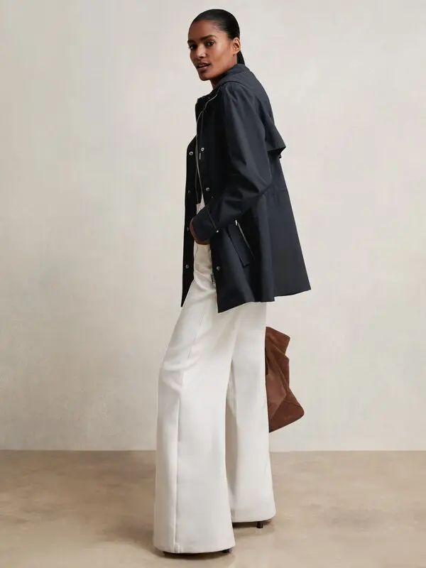 REISS Tia Removable Hood Rain Coat