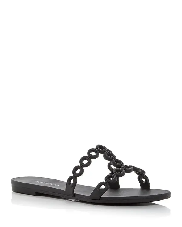 AQUAZZURA Infinity Chain Jelly Sandals - Black
