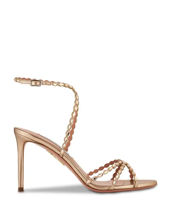 AQUAZZURA Love Struck Strappy Sandals - Light Copper