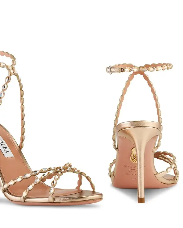 AQUAZZURA Love Struck Strappy Sandals - Light Copper