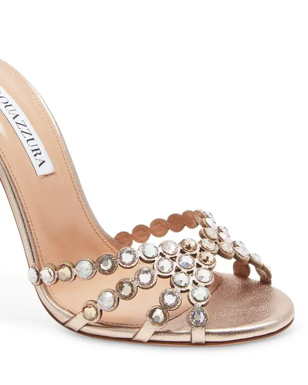 AQUAZZURA Tequila 105 Sandals - Light Copper