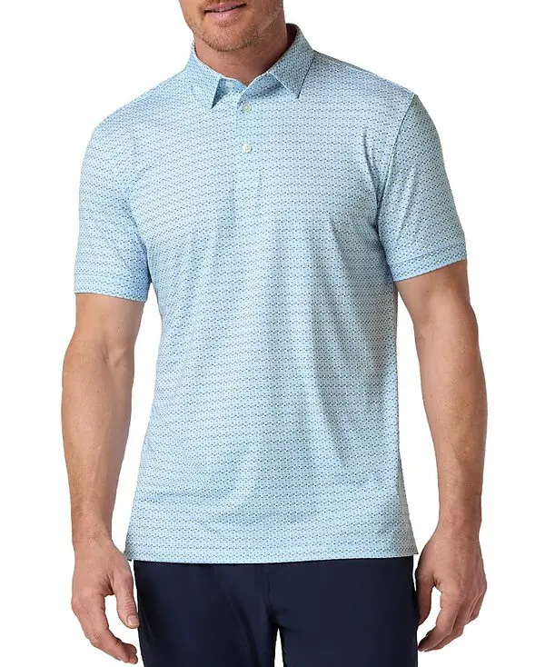 Mizzen+main Versa Short Sleeve Polo Shirt - Blue Boot Goofin'
