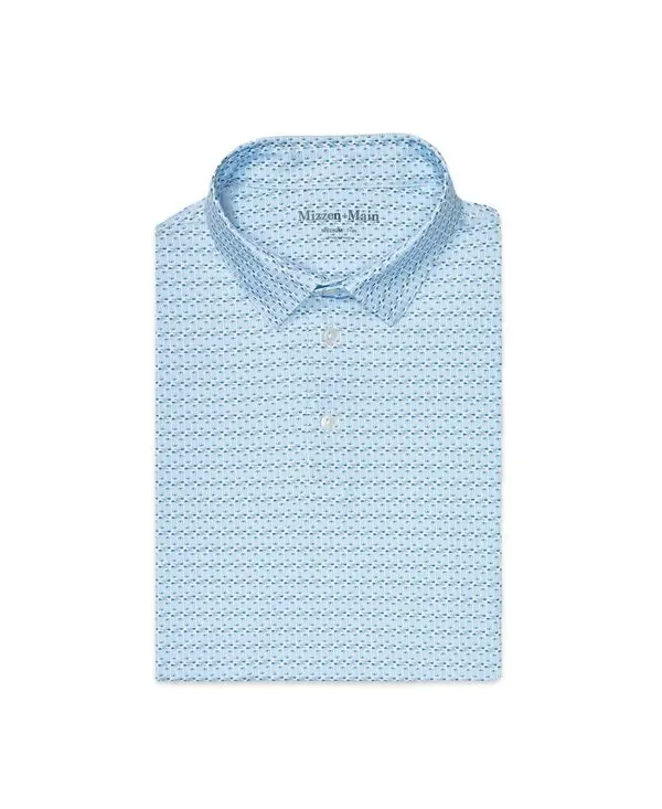 Mizzen+main Versa Short Sleeve Polo Shirt - Blue Boot Goofin'