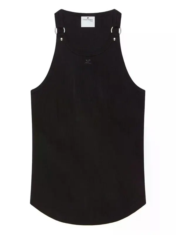 COURREGES Scoop-neck Ribbed Tank