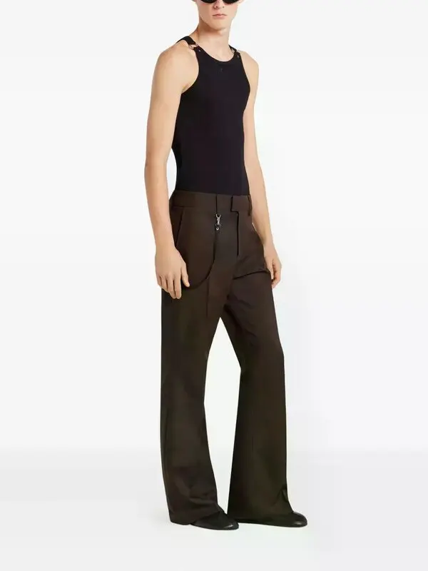 COURREGES Scoop-neck Ribbed Tank