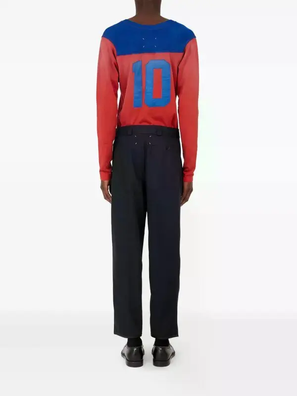 MAISON MARGIELA Tapered High-rise Trousers - Blue