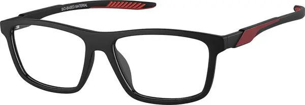 Zenni Rectangle Full Rim Bio-based Frame - Black