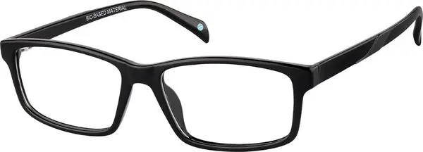 Zenni Rectangle Full Rim Bio-based Frame - Black