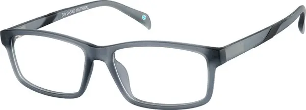 Zenni Rectangle Full Rim Bio-based Frame - Gray