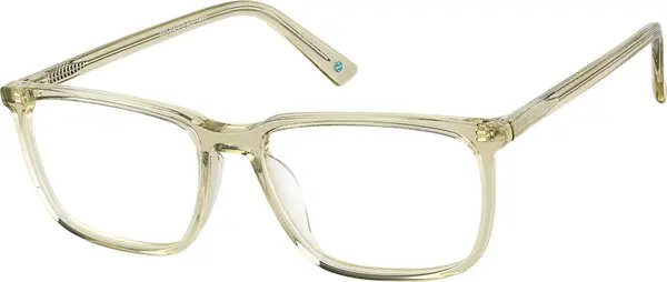 Zenni Rectangle Full Rim Bio-based Frame - Yellow