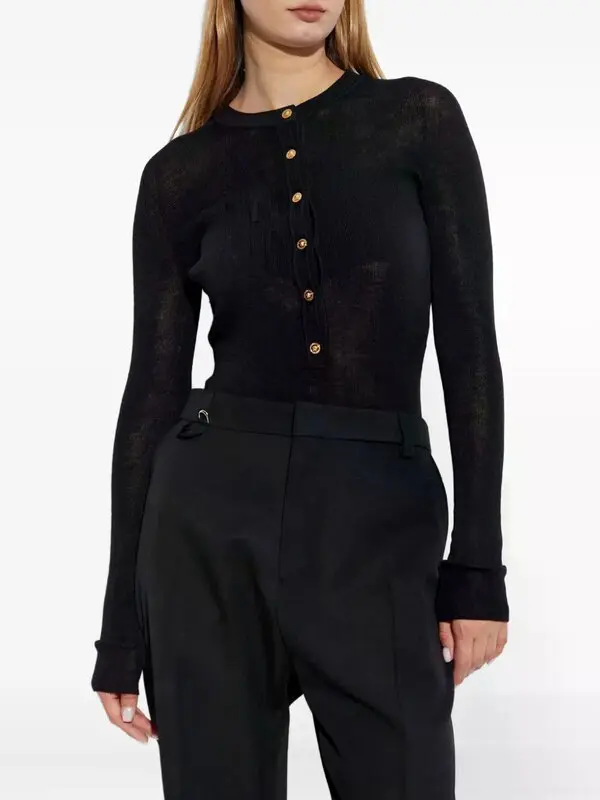 Versace Button-embellished Wool Sweater