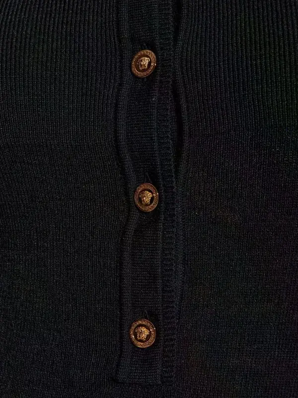 Versace Button-embellished Wool Sweater