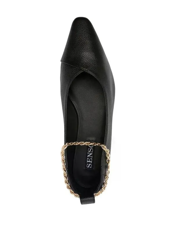 Senso Aubree Ii Leather Ballerina Shoes - Black