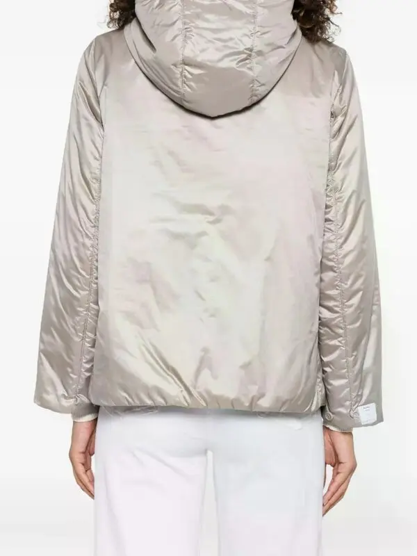 Max Mara The Cube Green Hooded Zip-front Jacket - Grey