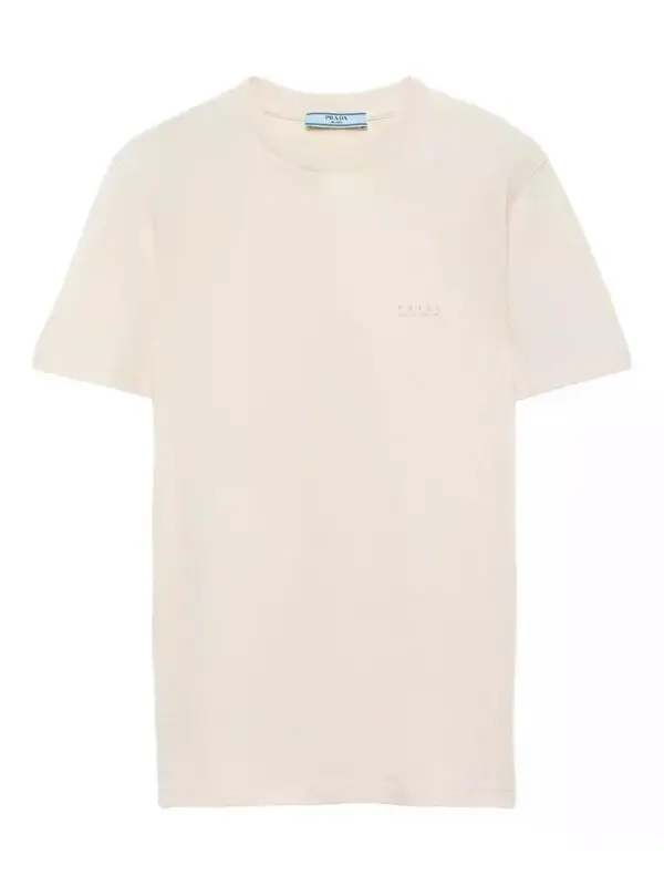 Prada Logo-print T-shirt - Neutrals