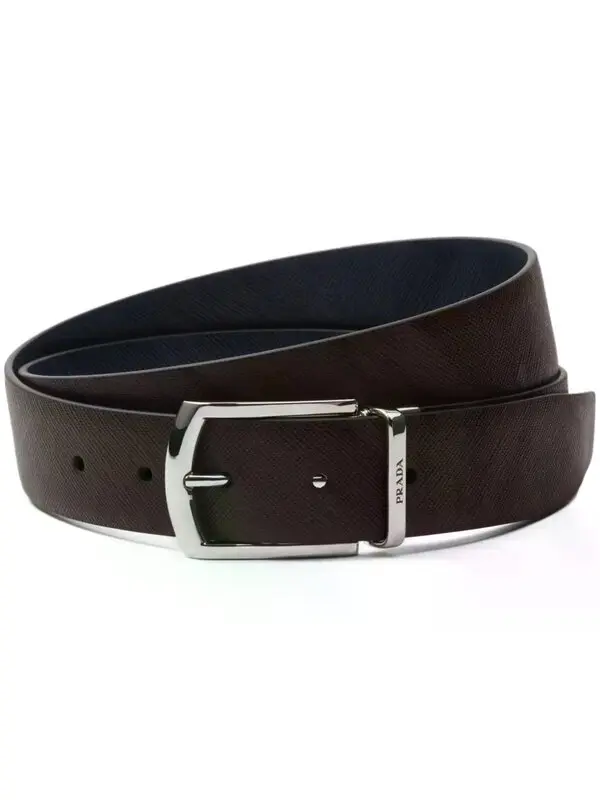 Prada Reversible Leather Belt - Brown