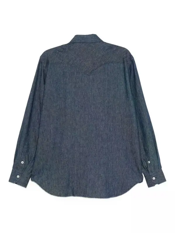 DOPPIAA Double-pocket Denim Shirt - Blue