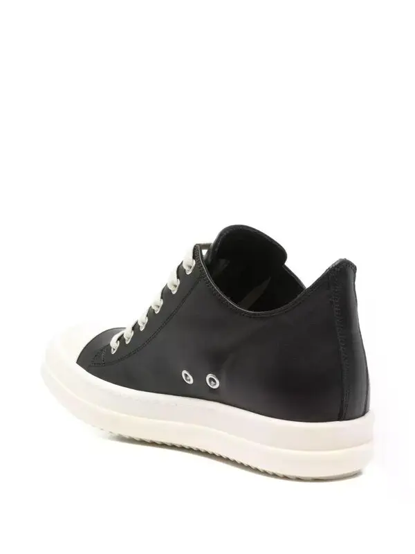 Rick Owens Leather Lace-up Sneakers - Black