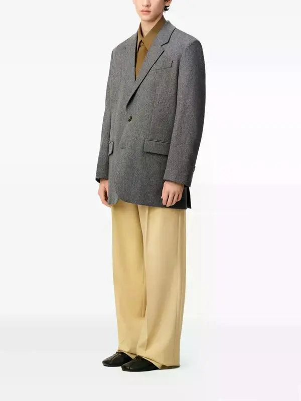 AMI Paris Single-breasted Wool Jacket - Grey