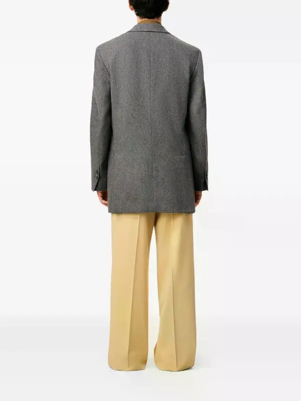AMI Paris Single-breasted Wool Jacket - Grey