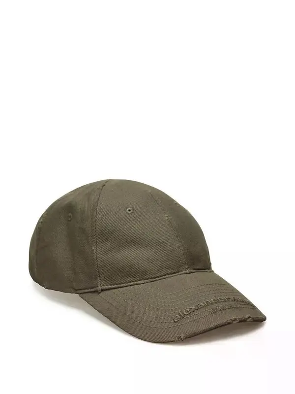 Alexander Wang Logo-embroidered Distressed Baseball Cap