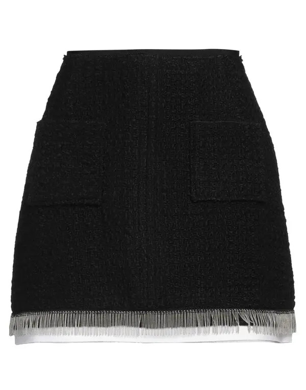 N°21 Mini Tweed Flared Skirt With Appliqués