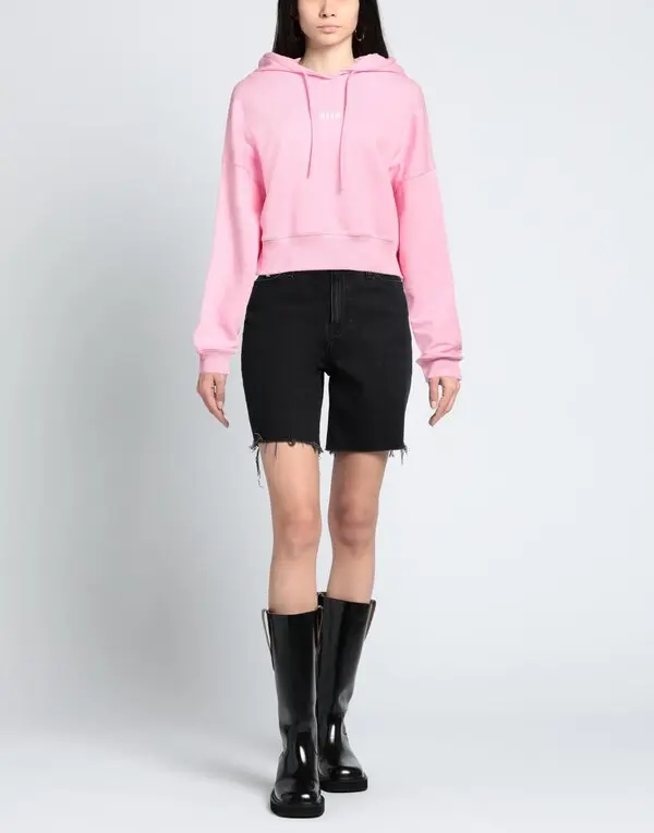 MSGM Cotton French Terry Sweatshirt - Pink